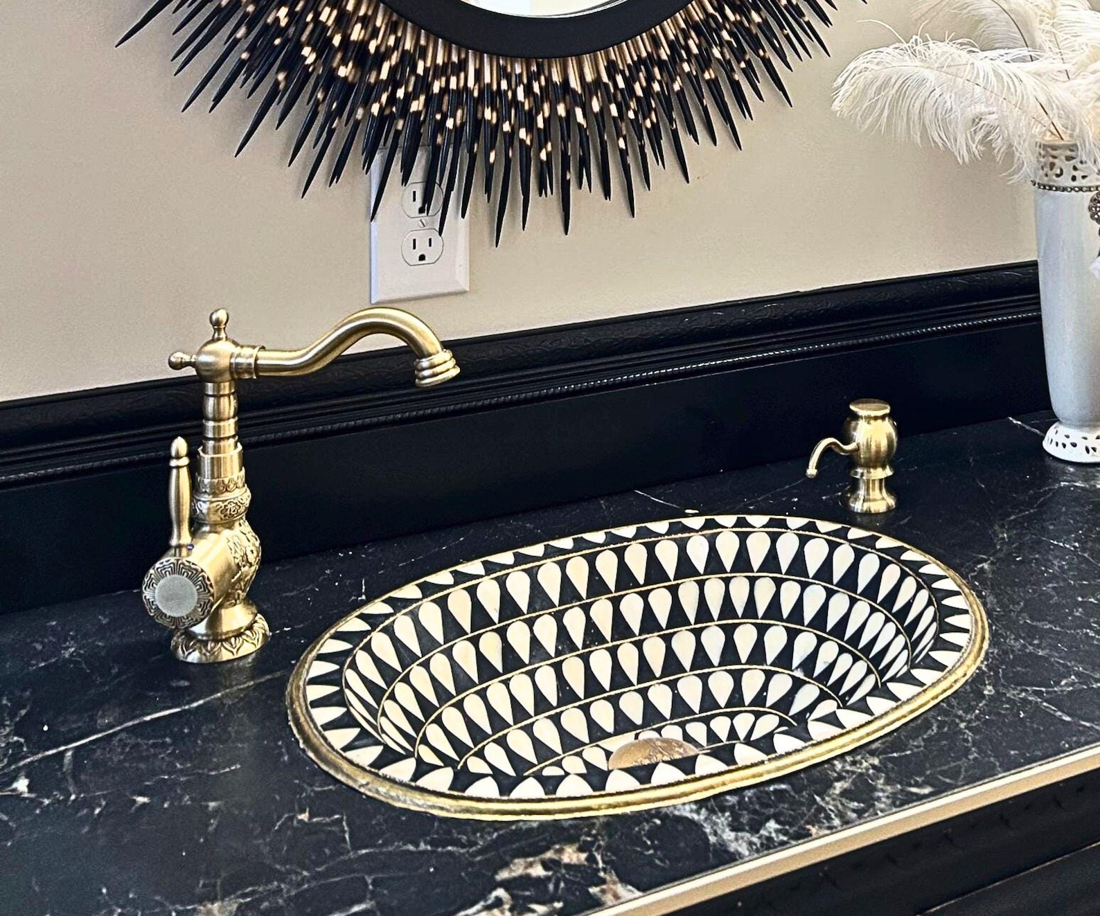 Original Water Drop Sink Crafted From Unlacquered Brass With Resin ...