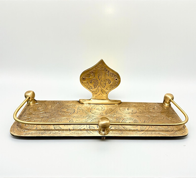Solid Brass Wall Shelf – Handmade Moroccan Floating Shelf With Hand ...