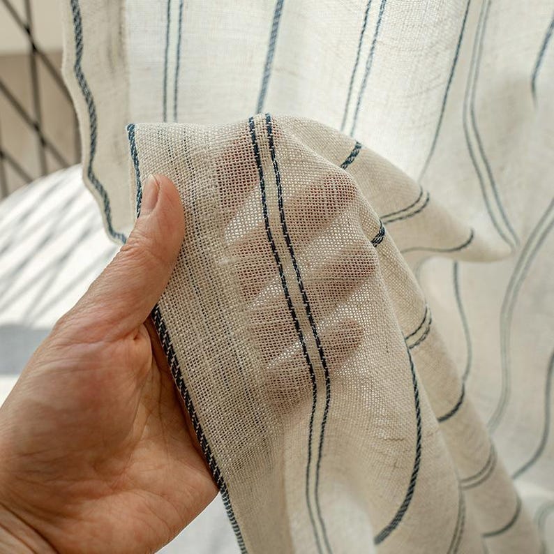 Custom Linen Curtains, Sheer Drapes, Window Panels for Farmhouse ...