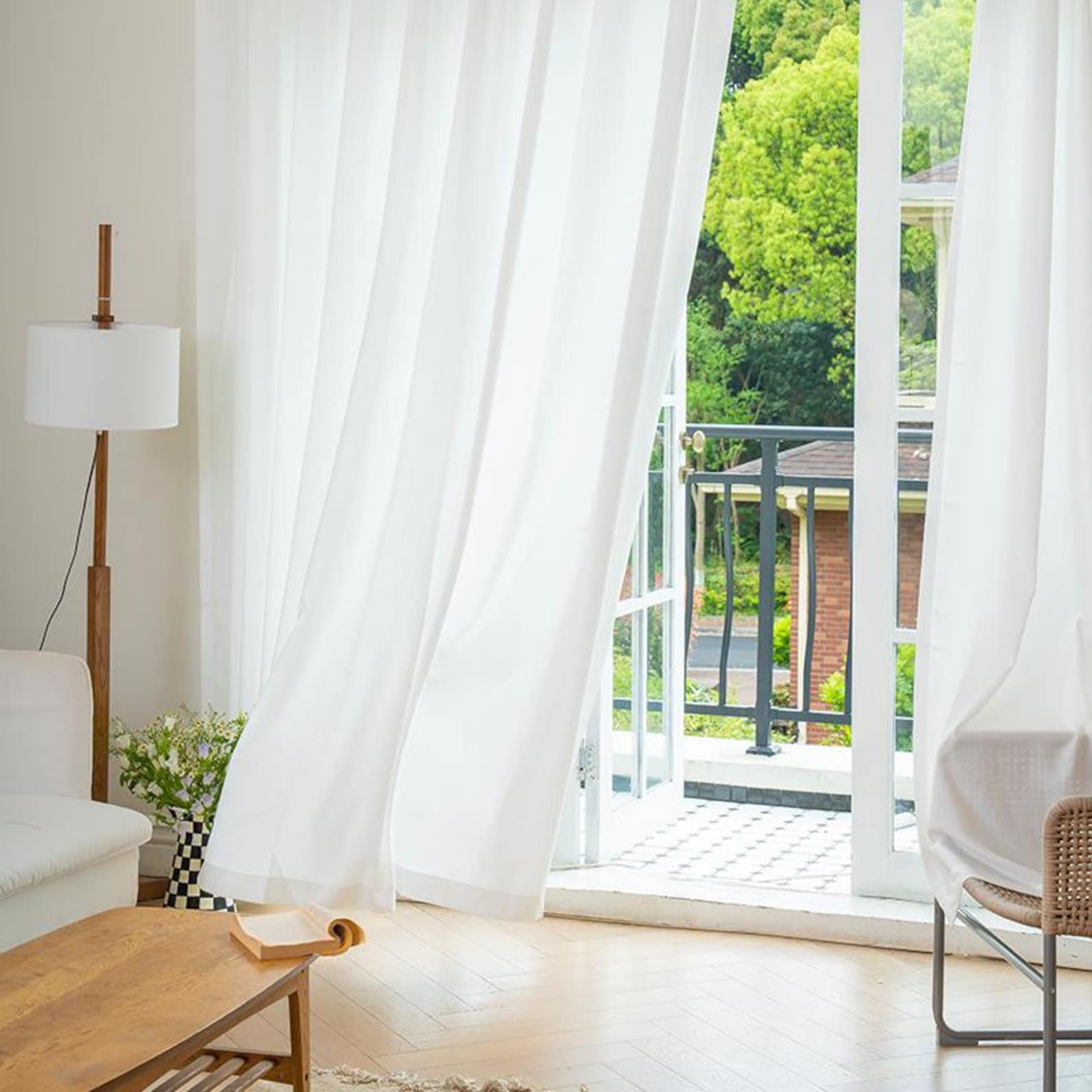 Custom White Sheer Voile Curtain: Anti-scratch, Made to Measure - Etsy