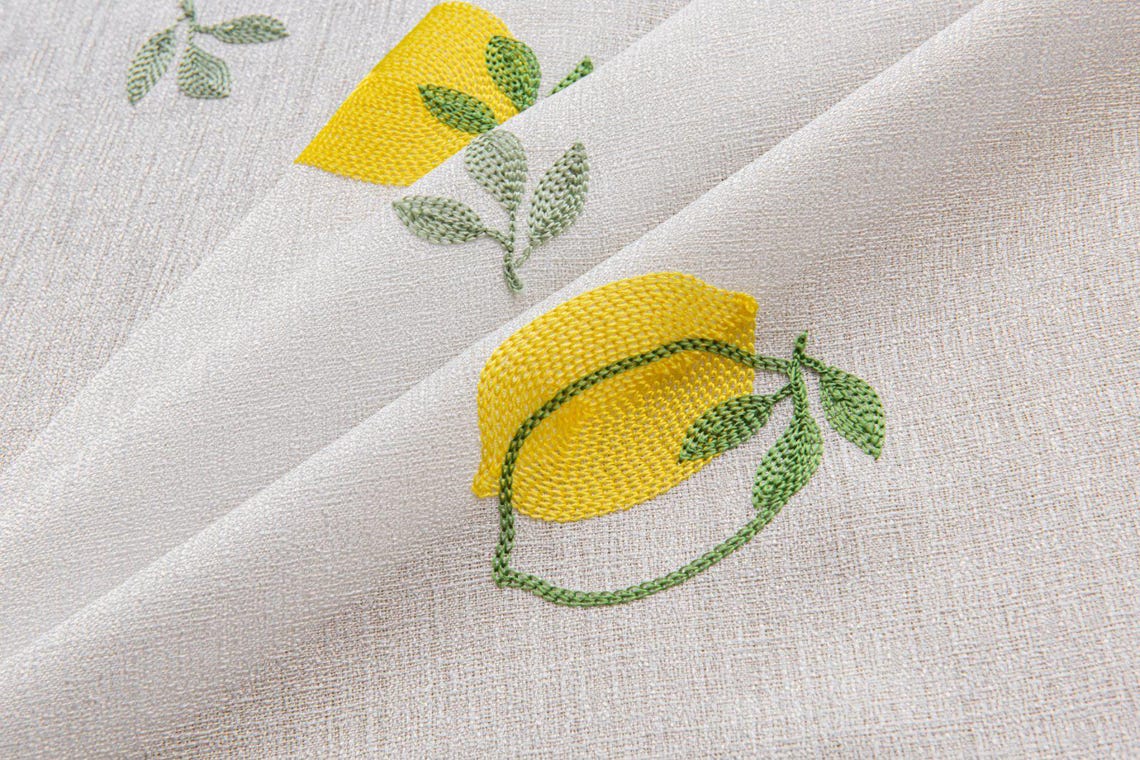 Custom Curtains Lemon Net Sheer Voile Curtain for Bedroom Living Room ...