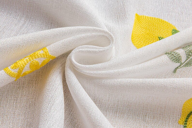 Custom Curtains Lemon Net Sheer Voile Curtain for Bedroom Living Room ...