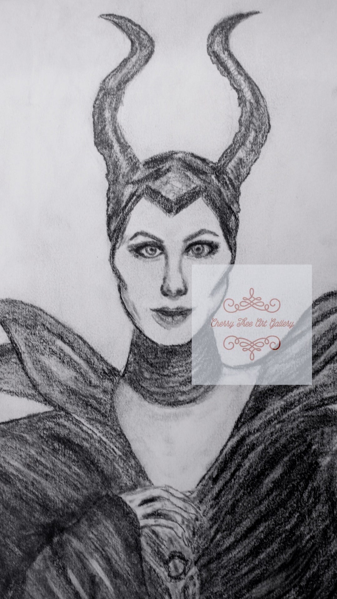 Art 8x10in Print: Portrait Drawing of the Character Maleficent - Etsy