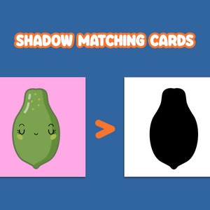 Fruits Printable Shadow Matching Cards. Montessori Toddler Activity ...