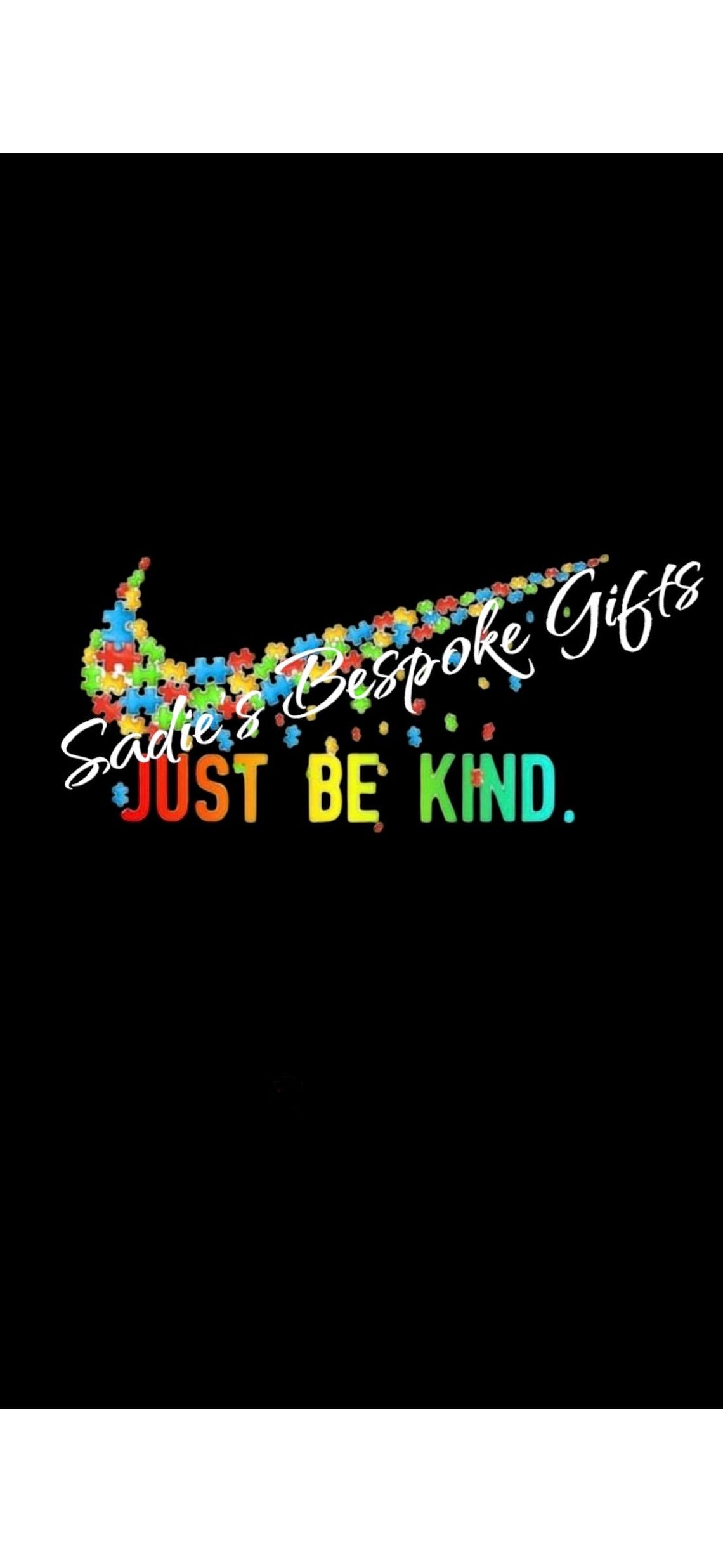 Autism Be Kind Colourful T Shirt Nike Inspired Gifts Personalised - Etsy
