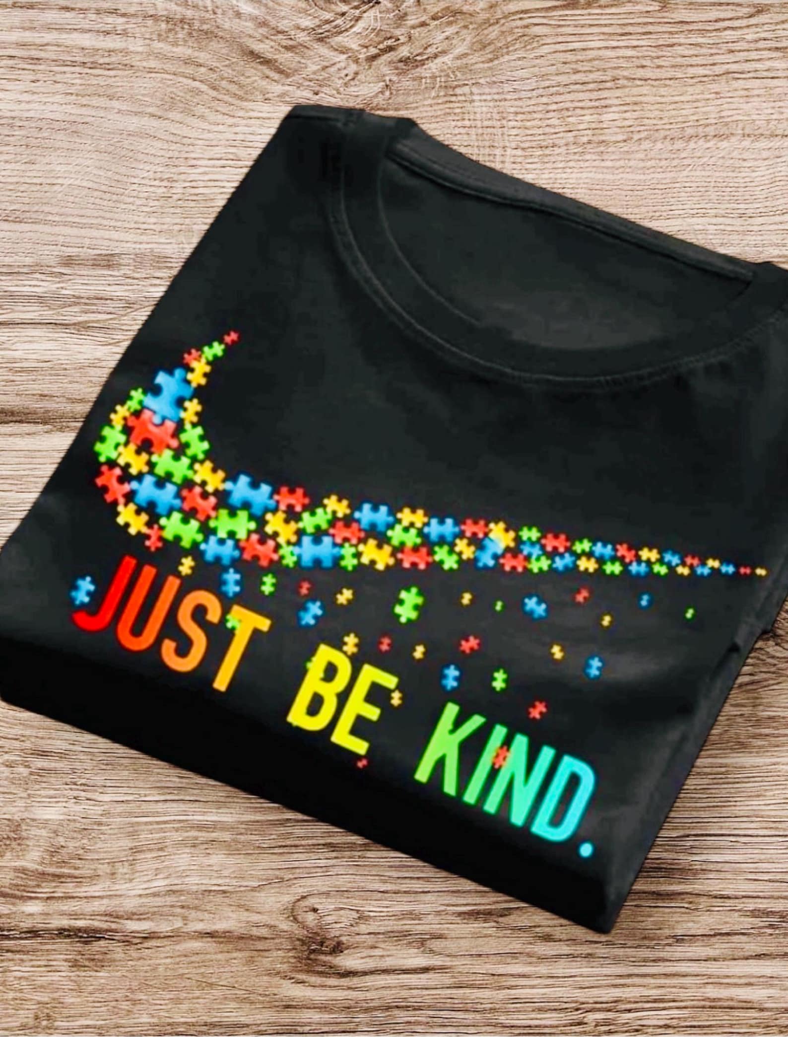 Autism Be Kind Colourful T Shirt Nike Inspired Gifts Personalised - Etsy