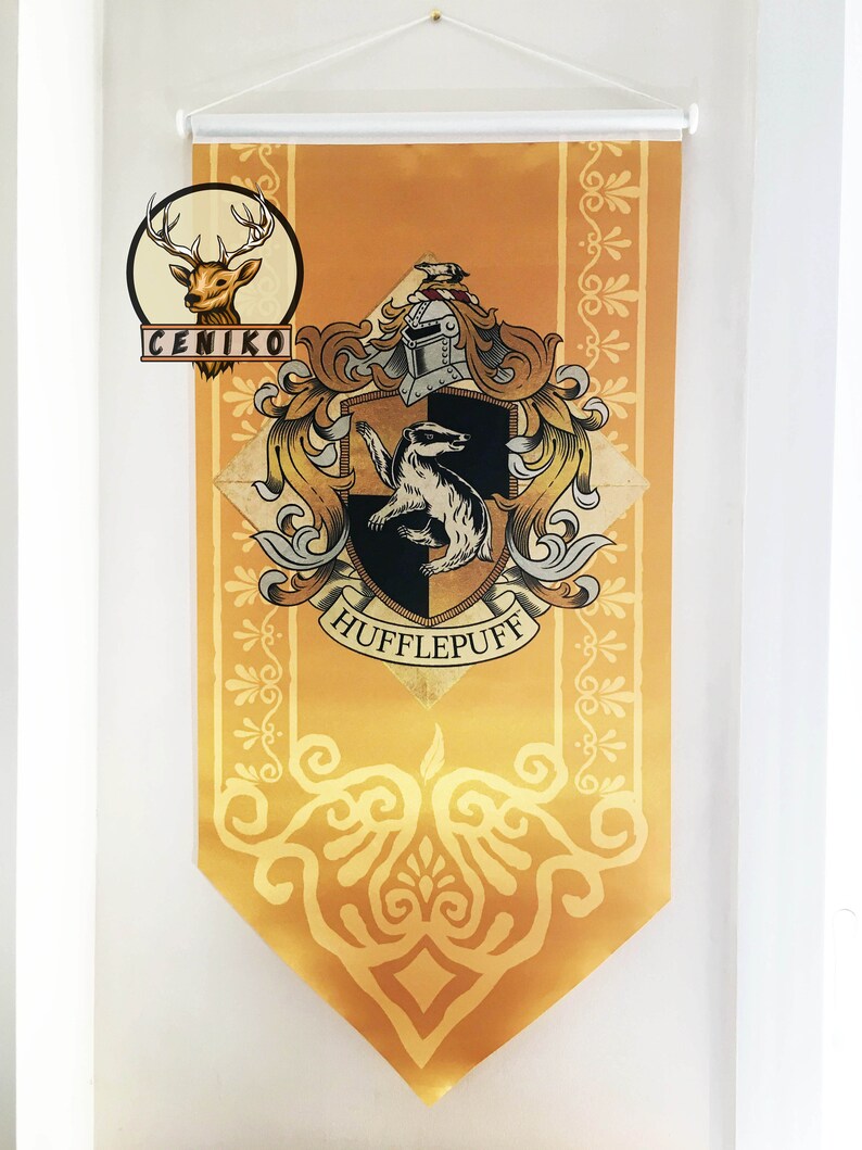 Big Size Hufflepuff Hogwarts Flag Hufflepuff Design Pennant - Etsy