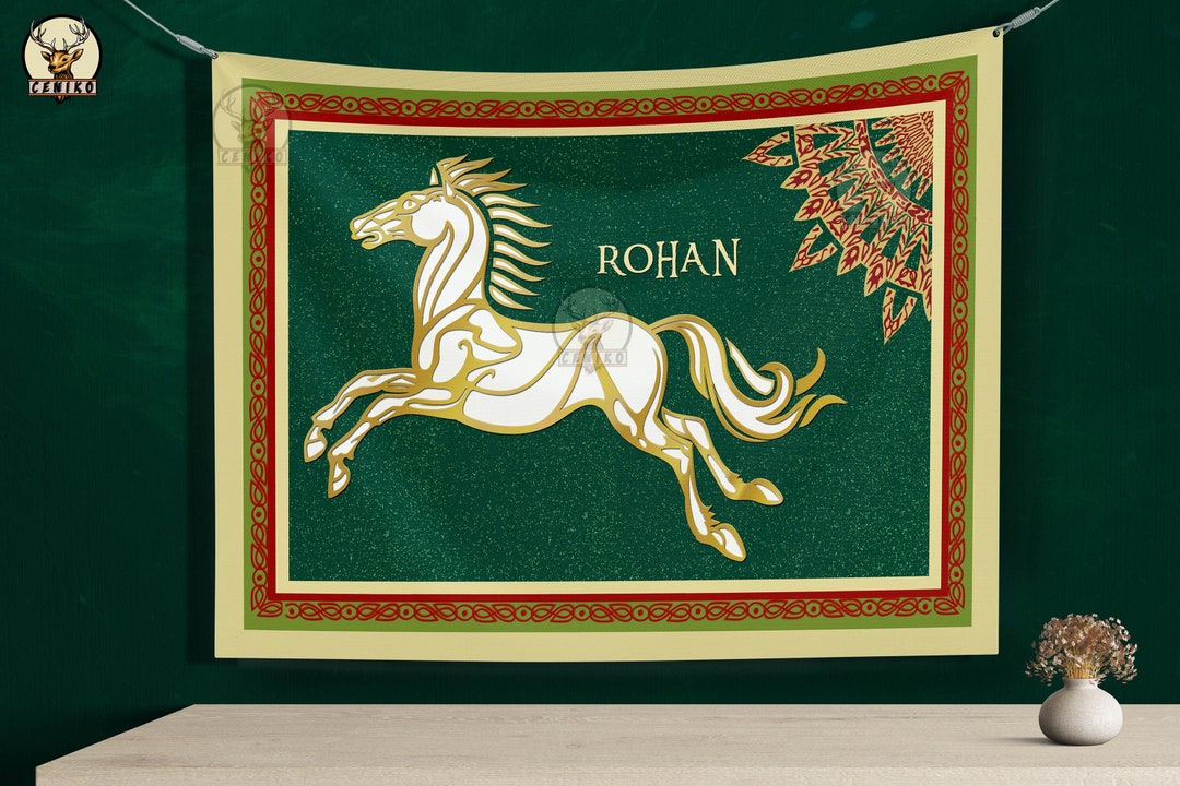 The Lord of the Rings Rohan Flag ,tapestry Rohan Wall Hanging Tapestry ...