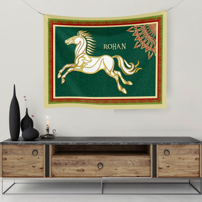 The Lord of the Rings Rohan Flag tapestry Rohan Wall Hanging - Etsy