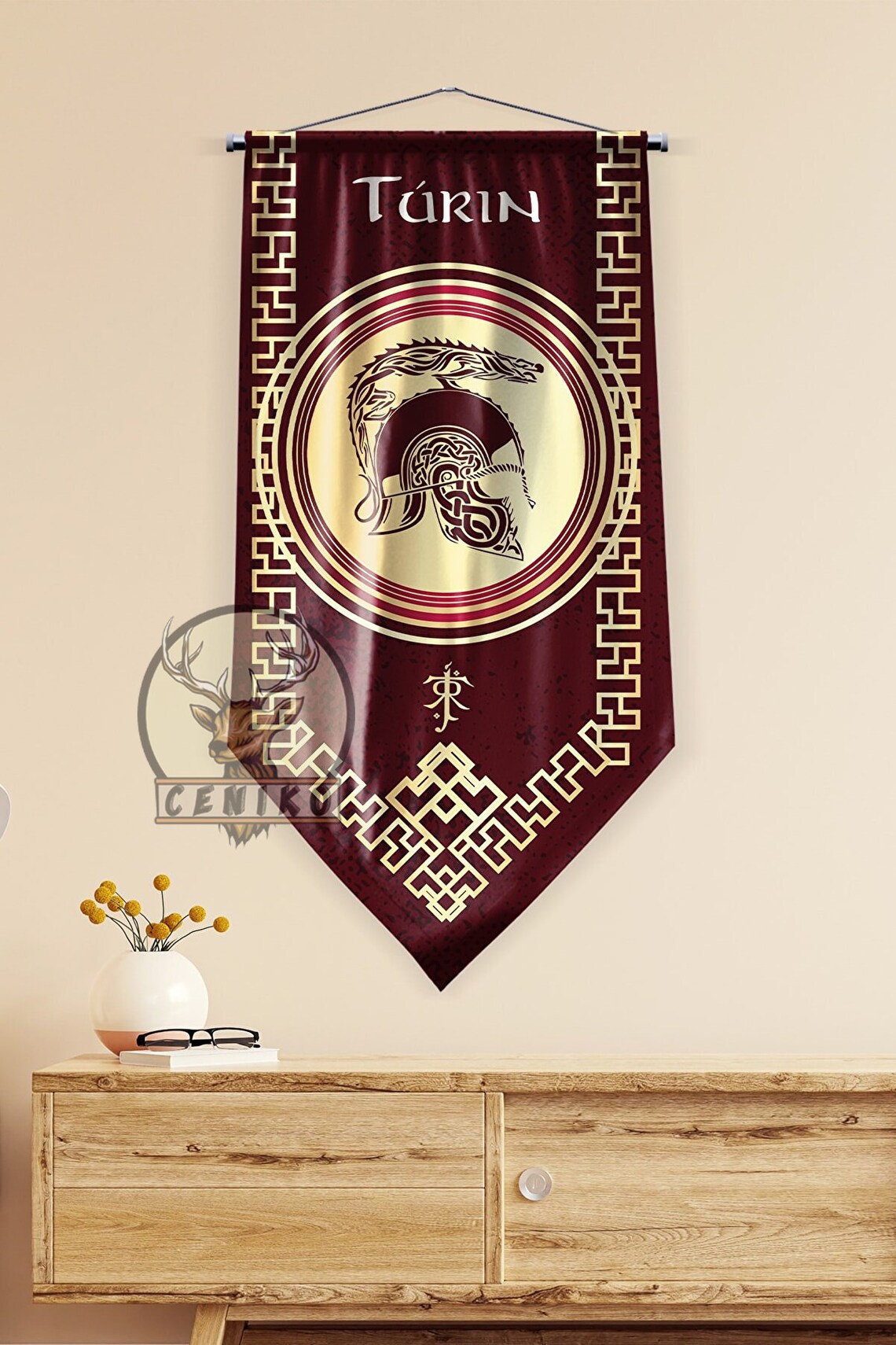 Lord of the Rings Kingdoms of the Rings of Power 9pcs Pennant Flag Set ...