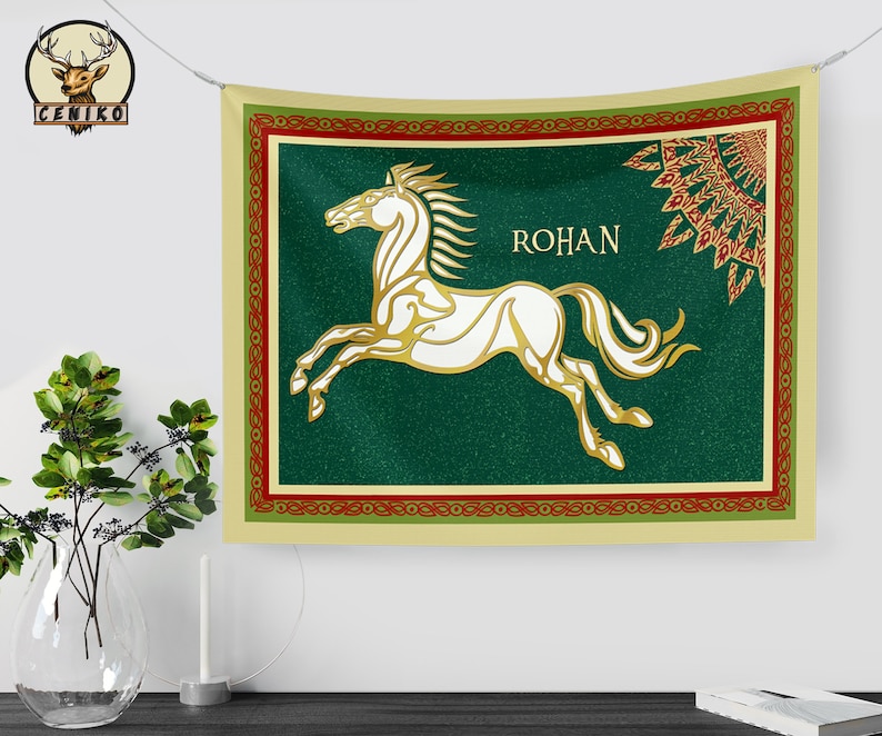 The Lord of the Rings Rohan Flag tapestry Rohan Wall Hanging - Etsy