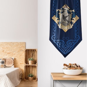 Ravenclaw Hogwarts Flag, Ravenclaw Design Flama/ Hogwarts School Flag ...