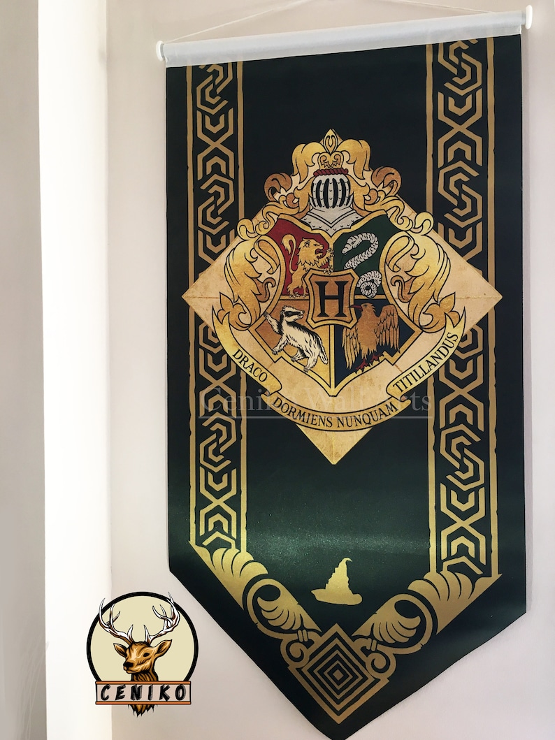 Big Size Hogwarts Flag Hogwarts Design Pennant HARRY POTTER - Etsy