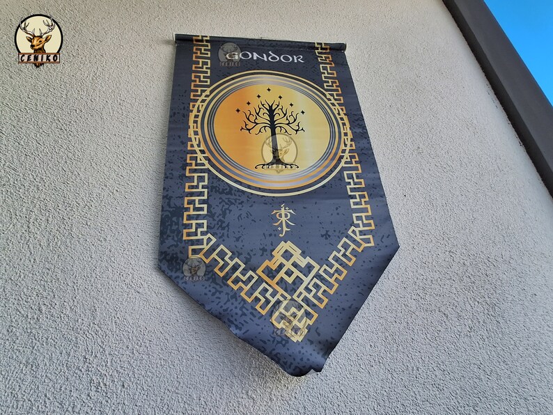 Gondor King LOTR Pennant Banner, Gondor Flag, LOTR Gondor Flags, Gondor ...