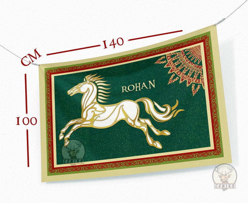 The Lord of the Rings Rohan Flag ,tapestry Rohan Wall Hanging Tapestry ...