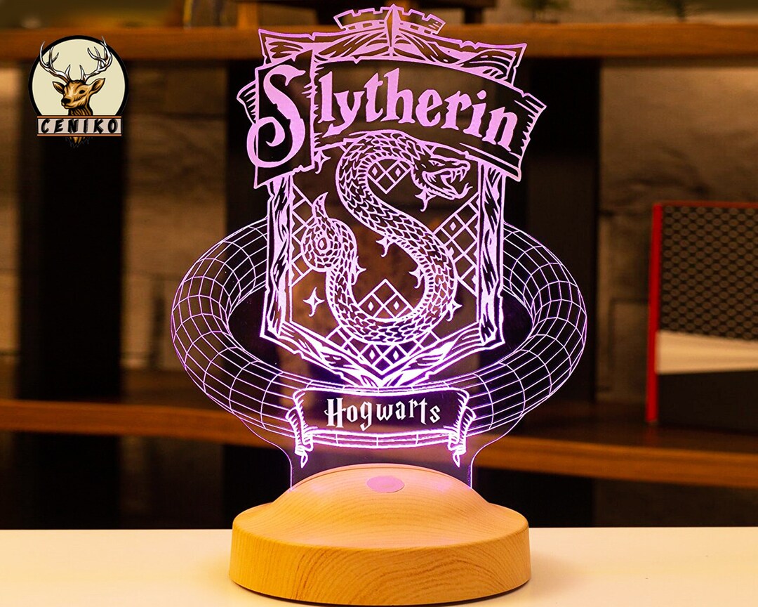 Slytherin Led Lamp, Slytherin Potter Fan Gift, Slytherin Design Led ...