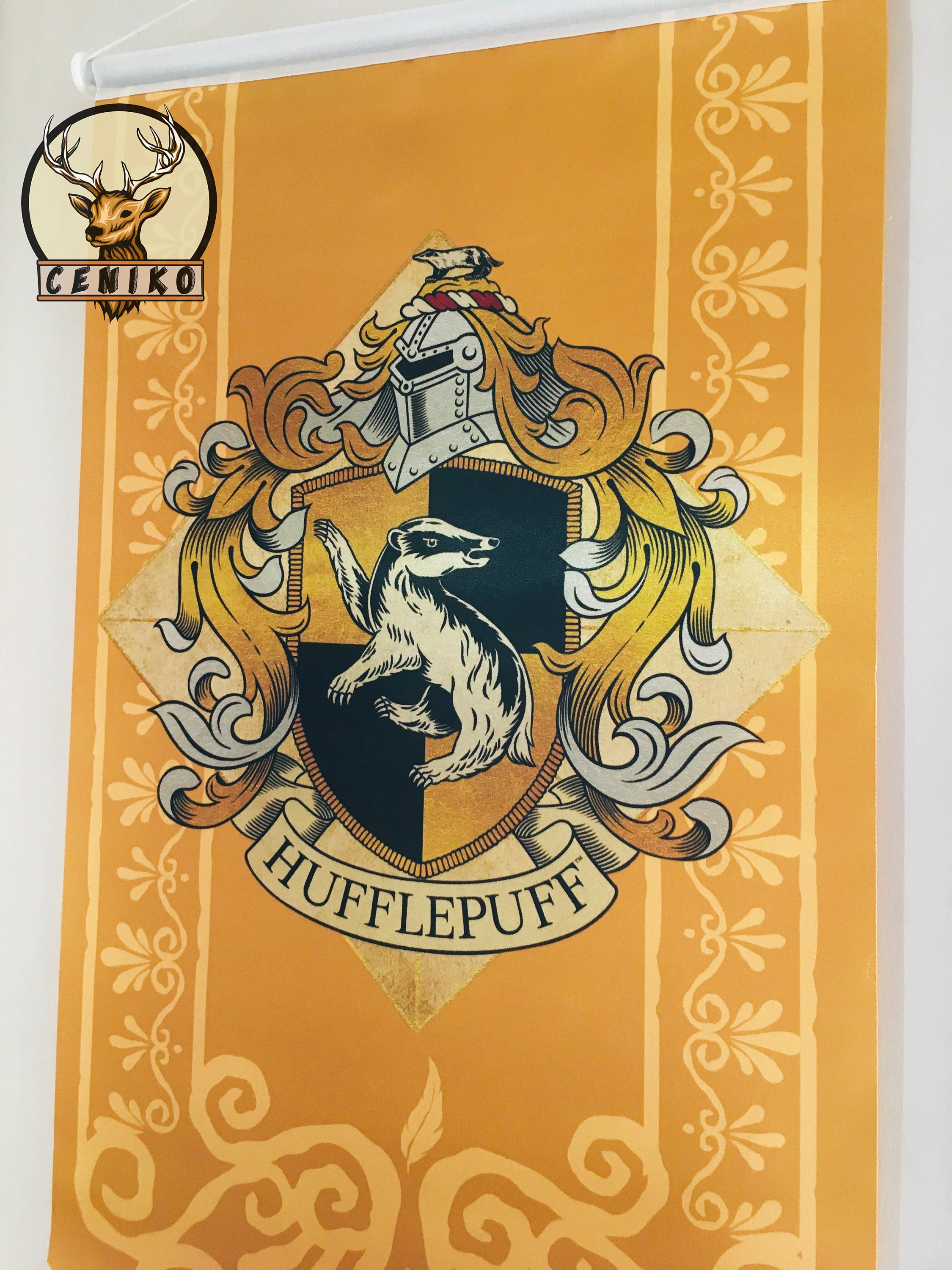 Big Size Hufflepuff Hogwarts Flag Hufflepuff Design Pennant - Etsy