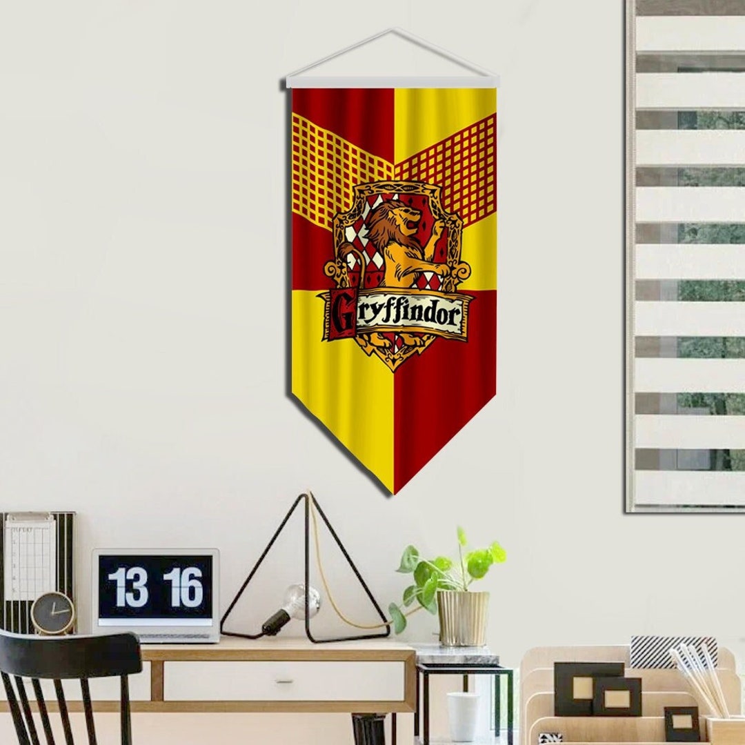Big Size Gryffindor Hanging Pennant, Gryffindor Hanging Fabric Flag ...