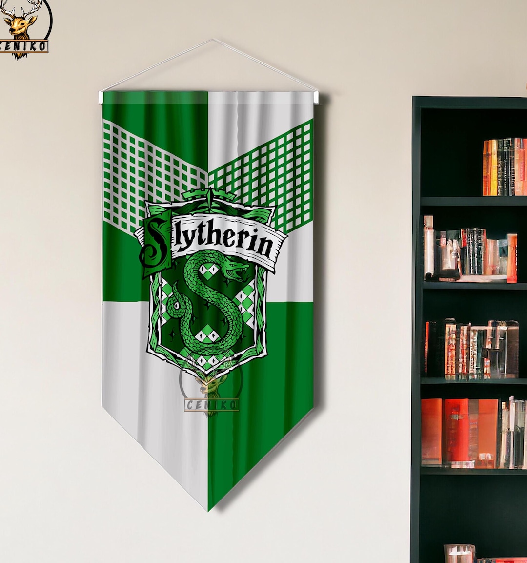 Big Slytherin Banner, Slytherin Hogwarts Flag, Special Personalized ...