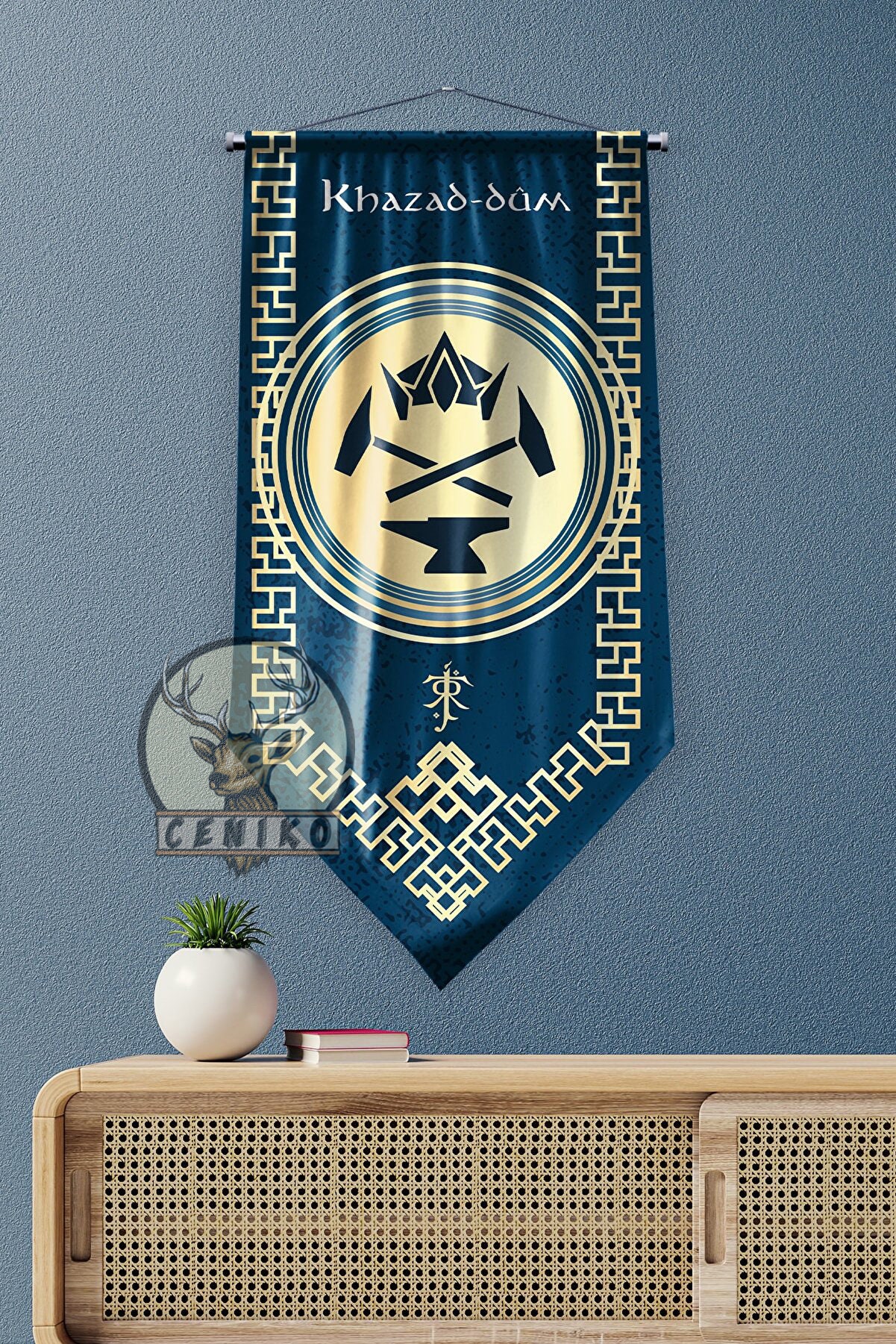 Lord of the Rings Kingdoms of the Rings of Power 9pcs Pennant Flag Set ...