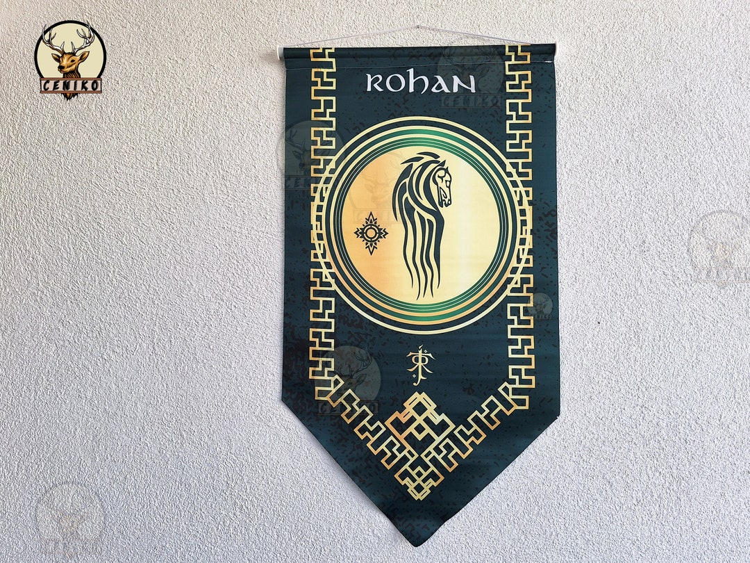 Rohan Lotr Banner Flag, LOTR Rohan Flags , Rohan Lotr Flag, Hanging ...
