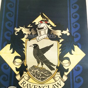Ravenclaw Hogwarts Flag, Ravenclaw Design Flama/ Hogwarts School Flag ...