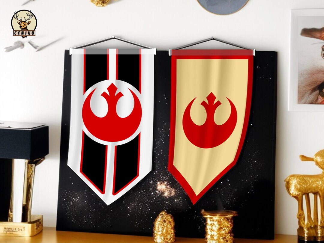 Big Size Rebel Alliance 2 Pieces Flag Banners, Satin Fabric Rebel ...