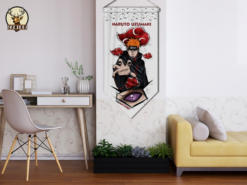 Big Size Anime Hanging Pennant Flag Anime Wall Art Anime - Etsy