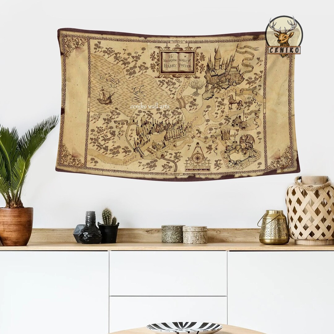 Harry Potter Marauders Map Tapestry Wall Hanging Art Big Size - Etsy