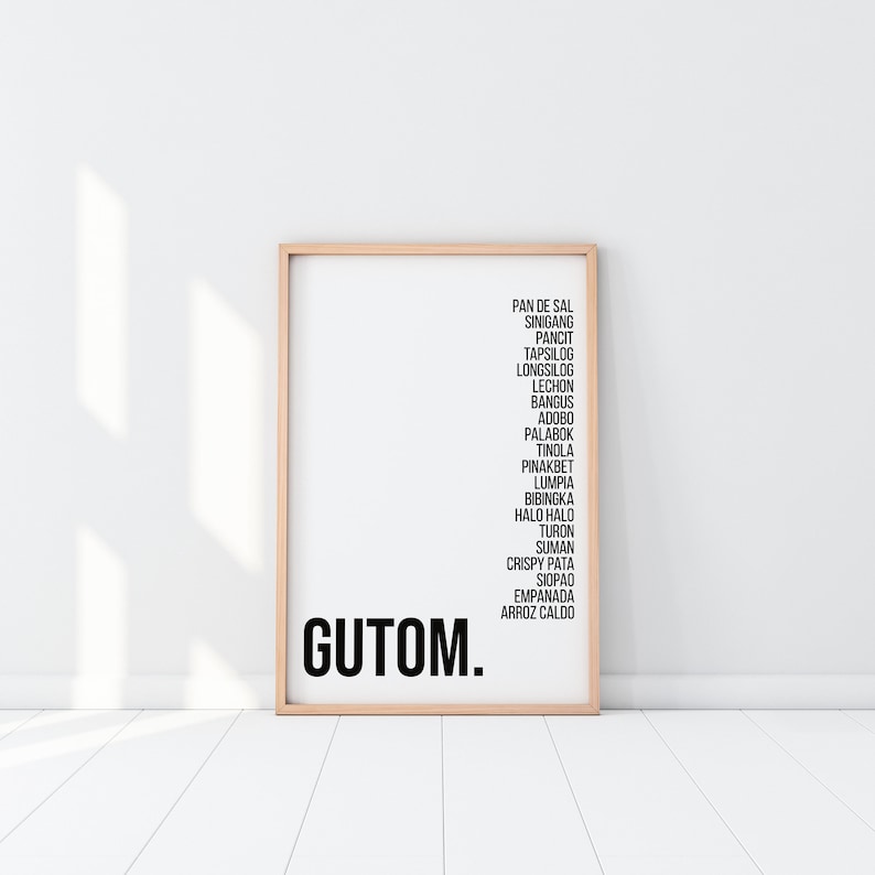 Gutom Wall Art, Tagalog - Etsy