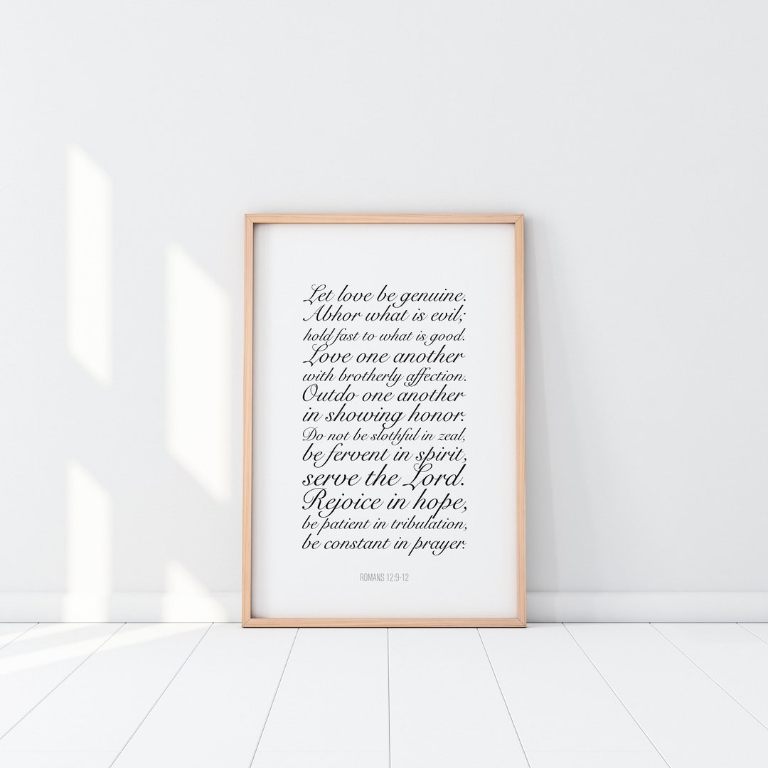 Romans 12, Modern Wall Art, Bible Verse, Scripture Prints, Instant ...