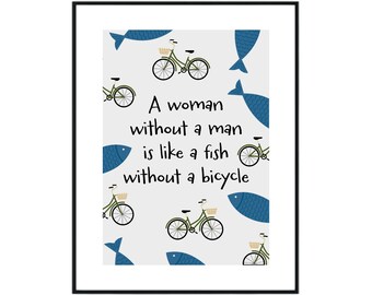 Fish Bicycle Print - Etsy