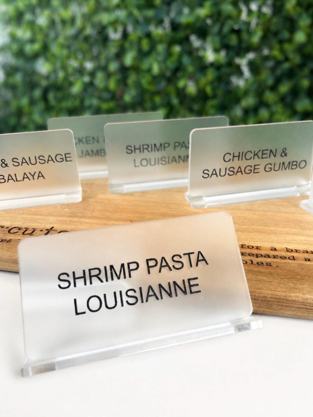Acrylic Food Labels: Catering Buffet Signs, Event Planning Decor ...