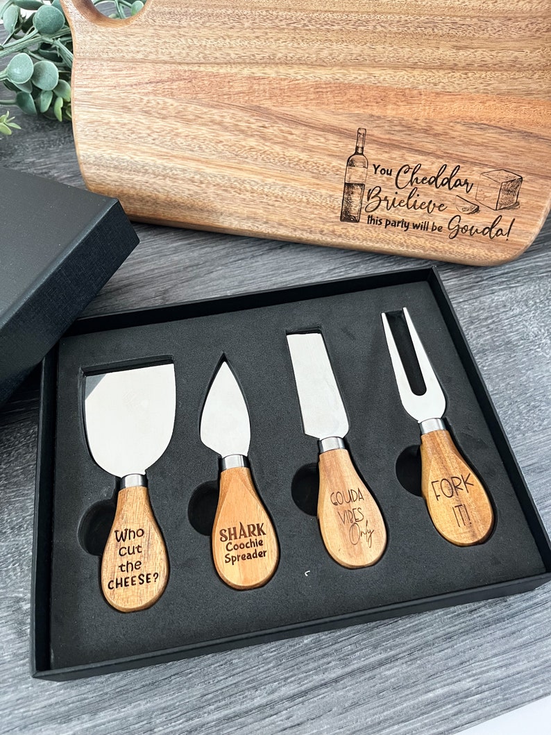 Funny Cheese Knives Cheese Knife Set Charcuterie Knives - Etsy