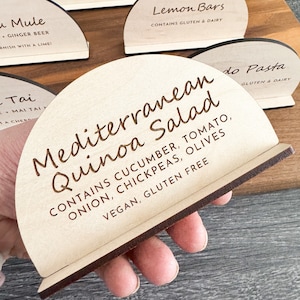 Buffet Food Labels, Food Label, Dome Acrylic Labels, Party Decor, Event ...