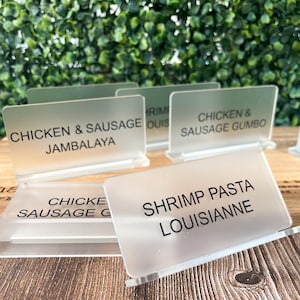 Acrylic Food Labels, Party and Event Decor, Party Buffet Signs, Event ...