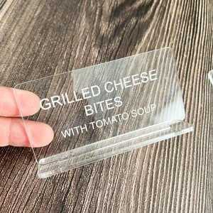 Acrylic Food Labels, Party and Event Decor, Party Buffet Signs, Event ...