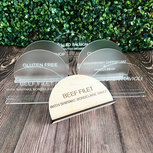 Acrylic Food Labels, Party and Event Decor, Party Buffet Signs, Event ...
