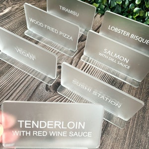 Acrylic Food Labels, Party and Event Decor, Party Buffet Signs, Event ...