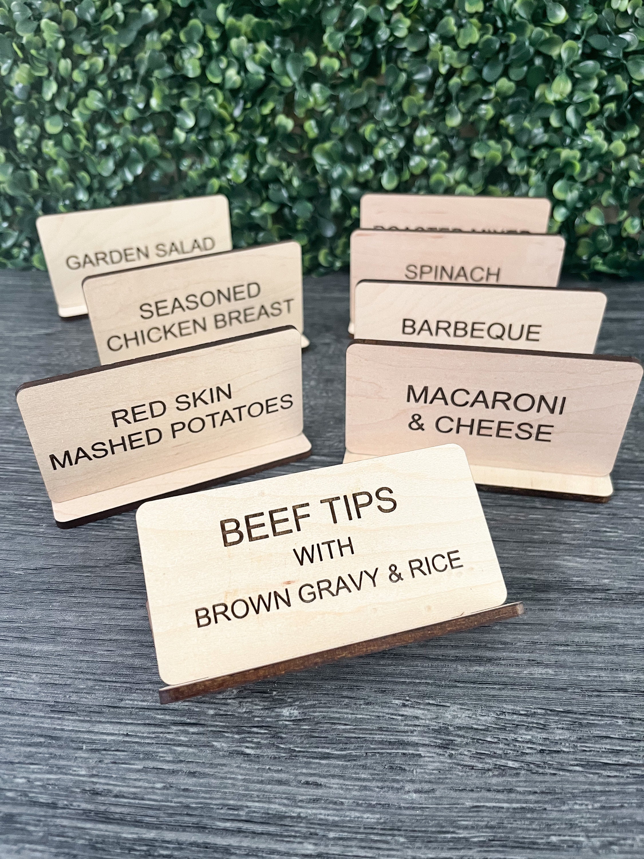 Buffet Food Labels Food Labelsacrylic Labels Party Decor - Etsy