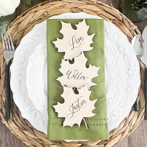 Personalized Place Cards/ Wooden Place Cards/fall Wedding/custom Place ...