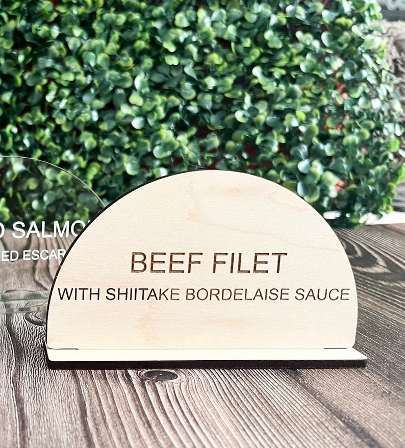 Engraved Wooden Food Labels, Food Labels, Party Decor, Buffet Decor ...