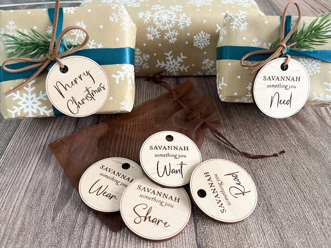 Gift Tag, Custom Gift, Name Tag, Christmas Gift Tag, Christmas Decor ...