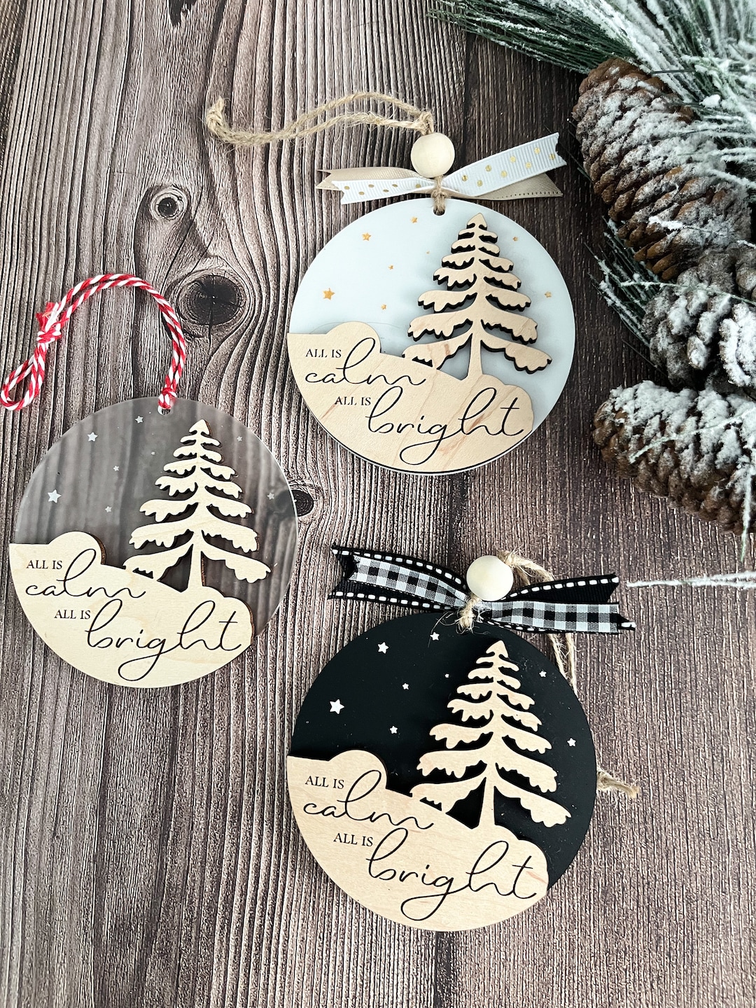 Custom Ornament, Laser Cut Ornament, Handmade Ornament, Christmas ...