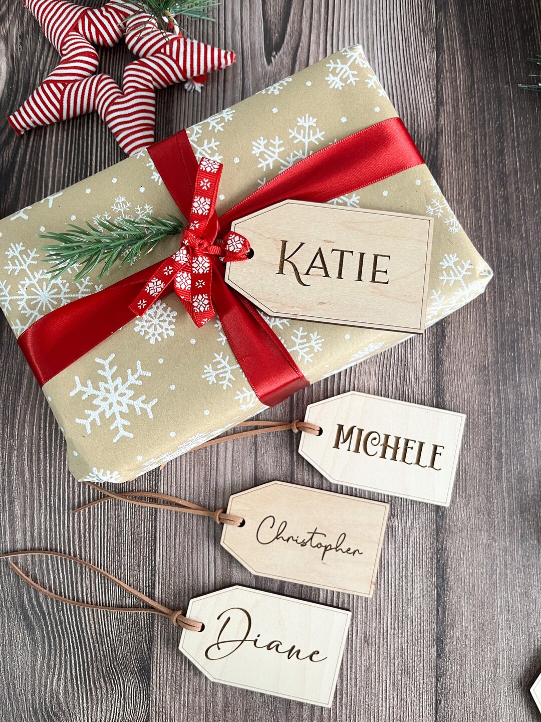 Custom Gift Tag, Name Tag, Christmas Stocking Tag, Gifting, Christmas ...