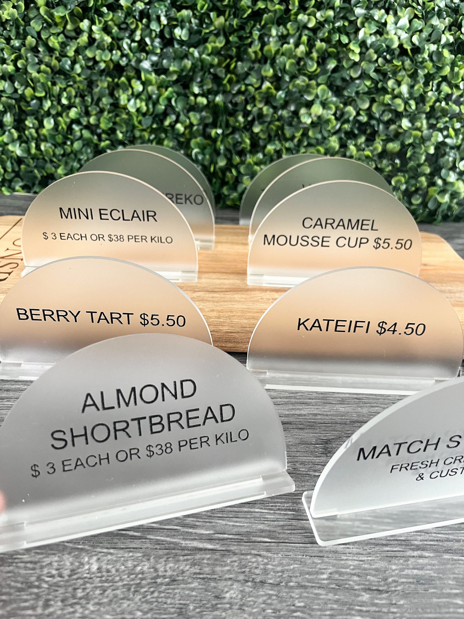 Acrylic Food Labels, Party and Event Decor, Party Buffet Signs, Event ...