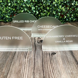 Acrylic Food Labels, Party and Event Decor, Party Buffet Signs, Event ...