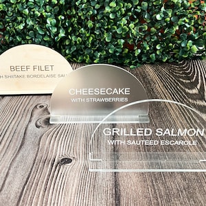 Acrylic Food Labels, Party and Event Decor, Party Buffet Signs, Event ...
