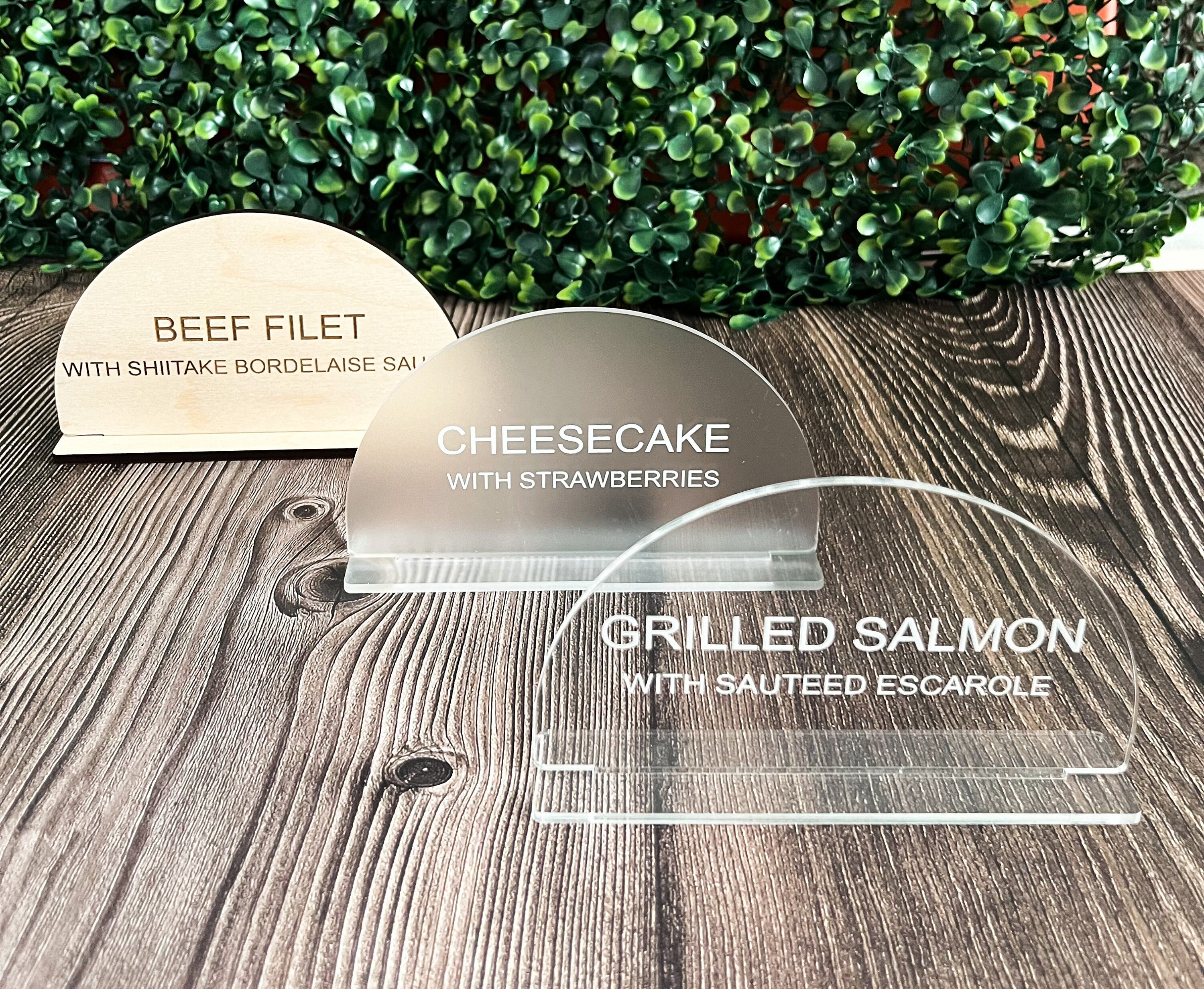 Acrylic Food Labels, Party and Event Decor, Party Buffet Signs, Event ...