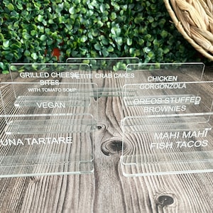Acrylic Food Labels, Party and Event Decor, Party Buffet Signs, Event ...